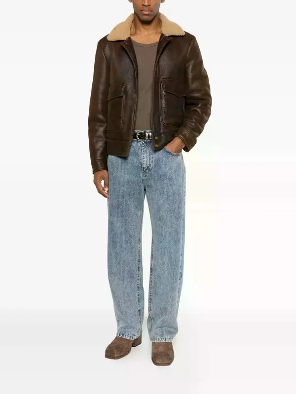 SALVATORE SANTORO Shearling-collar Jacket