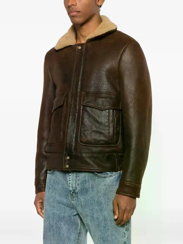 SALVATORE SANTORO Shearling-collar Jacket