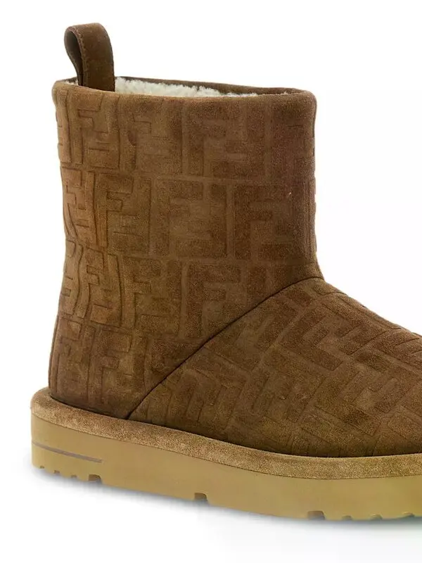 Fendi Embossed-ff Ankle Boots