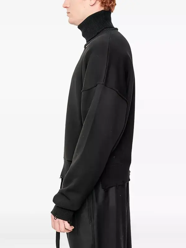 Andrea Ya'aqov Distressed Roll-neck Sweater