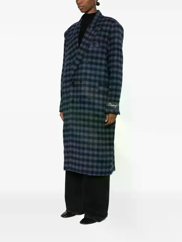 BENJAMIN BENMOYAL Double-breasted Checked Coat