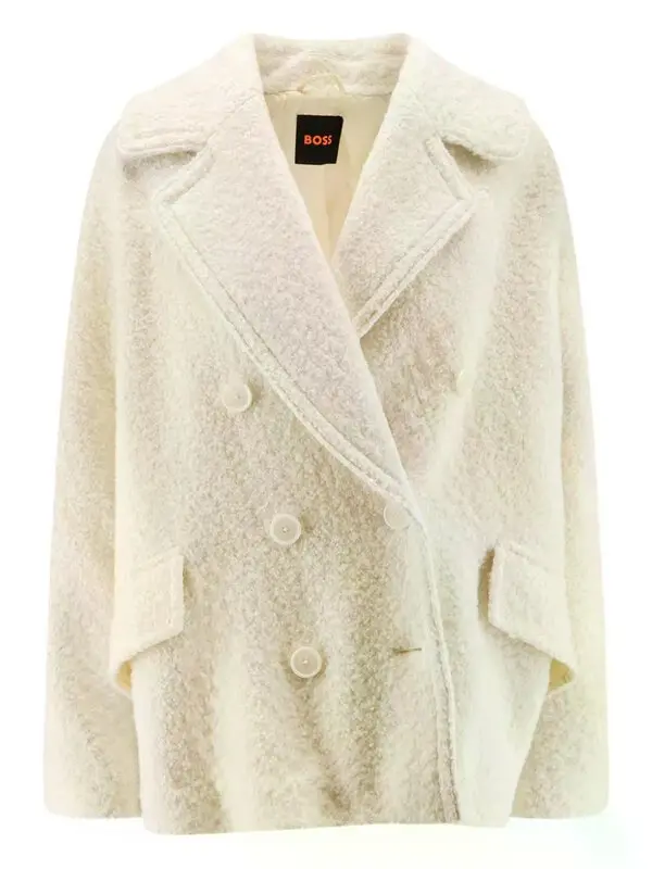 BOSS Double-breasted Coat - Neutrals