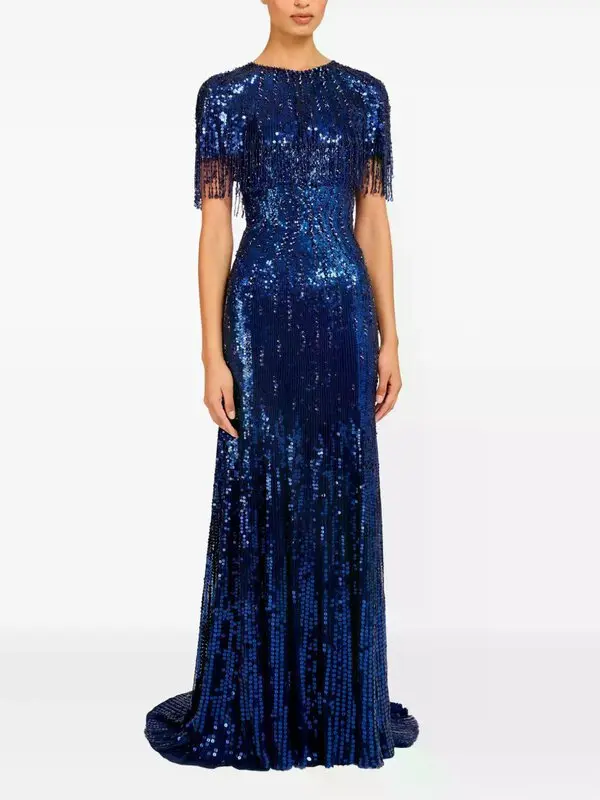 Jenny Packham Sequined Maxi Dress