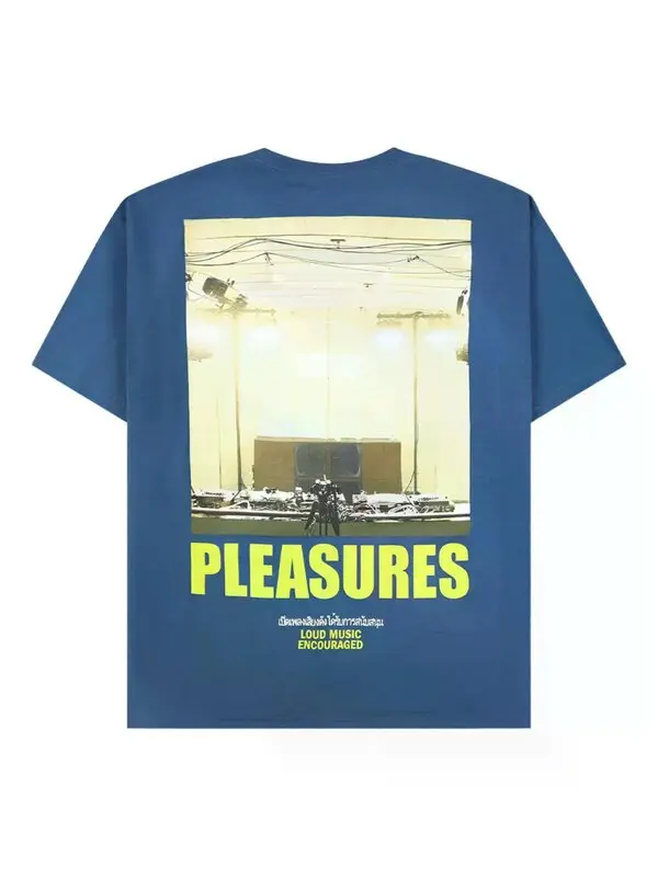 PLEASURES Graphic-print Short-sleeve T-shirt - Blue