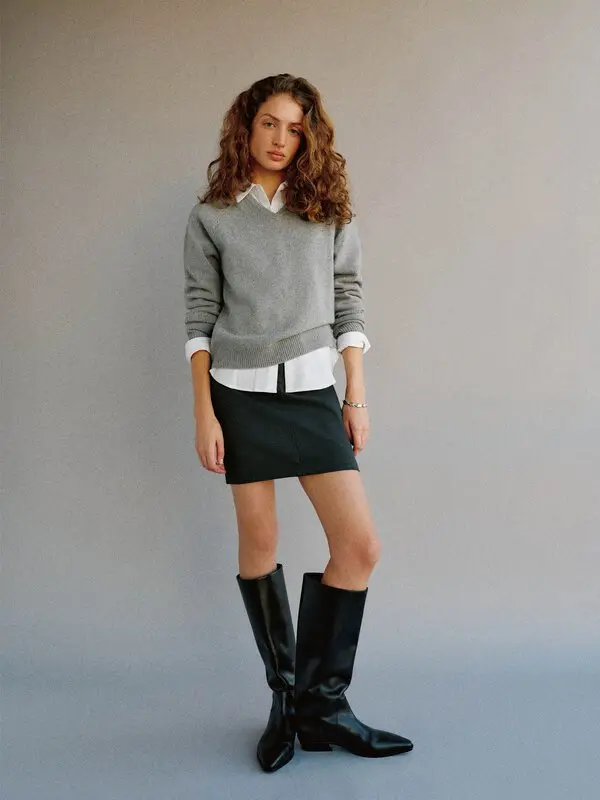 REFORMATION Theo Knit Mini Skirt