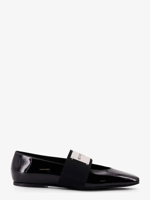 Givenchy Patent Leather Ballerinas With Logo - Black