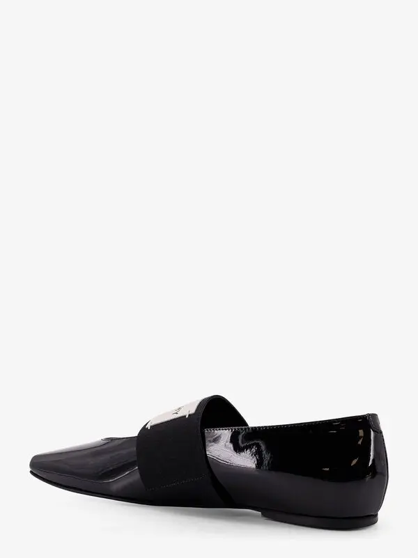 Givenchy Patent Leather Ballerinas With Logo - Black
