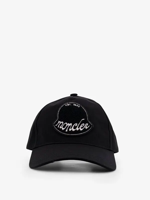 Moncler Cotton Baseball Cap - Black