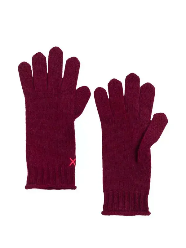 Chinti & Parker Ribbed-cuff Gloves - Red