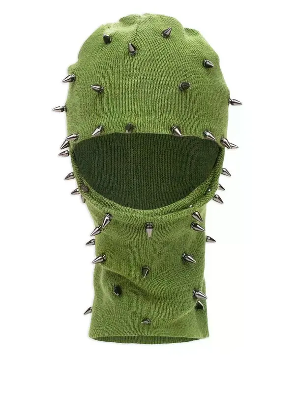 WHO DECIDES WAR BY EV BRAVADO Studded Balaclava - Green