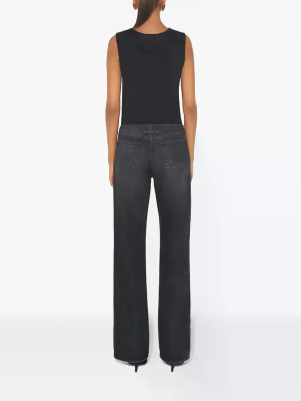 JEAN PAUL GAULTIER Front Zip Denim Jeans - Black