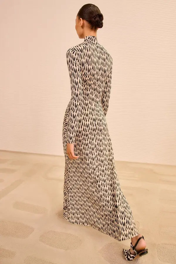 Ulla Johnson Ida Long Sleeve Turtleneck Maxi Dress - Silhouette
