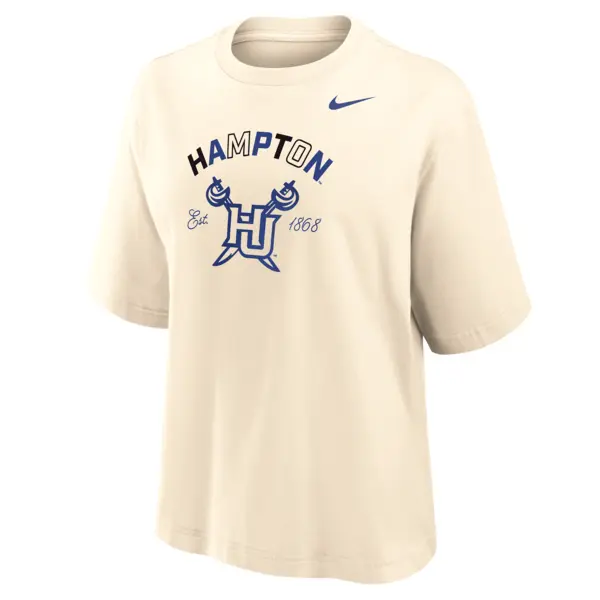 Nike College Hampton University Boxy Cotton T-shirt - Brown