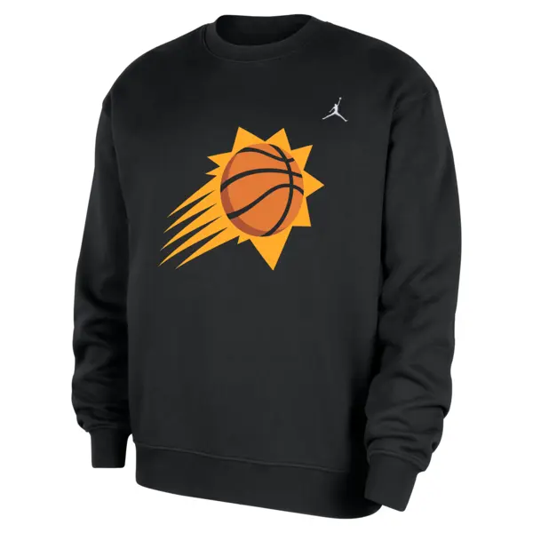 JORDAN Phoenix Suns Statement Essentials Nba Fleece Crew-neck Sweatshirt - Black