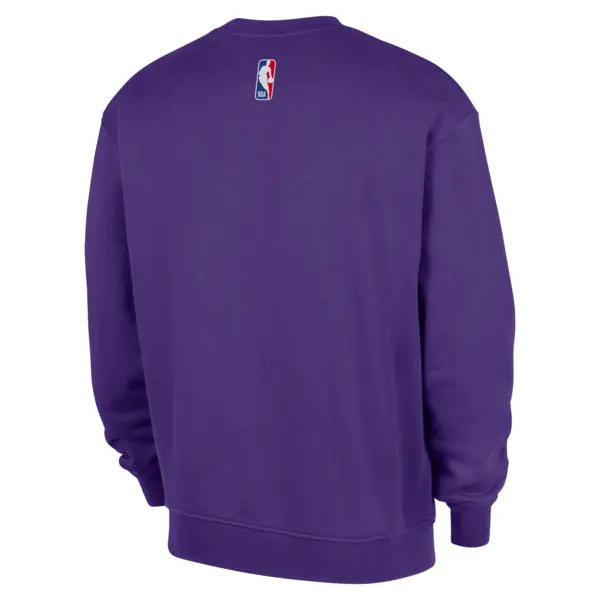 JORDAN Los Angeles Lakers Statement Essentials Nba Fleece Crew-neck Sweatshirt - Purple