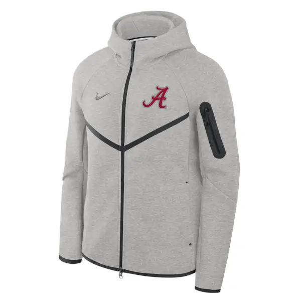 Nike Alabama Tech Fleece Windrunner Full-zip Hooded Jacket - Grey