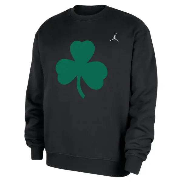 JORDAN Boston Celtics Nba Fleece Crew-neck Sweatshirt - Black