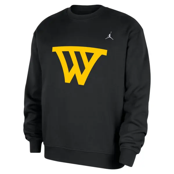 JORDAN Golden State Warriors Statement Essentials Nba Fleece Crew-neck Sweatshirt - Black