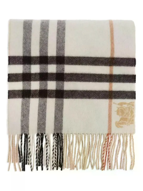 Burberry Check-pattern Fringed-hem Scarf - Neutrals