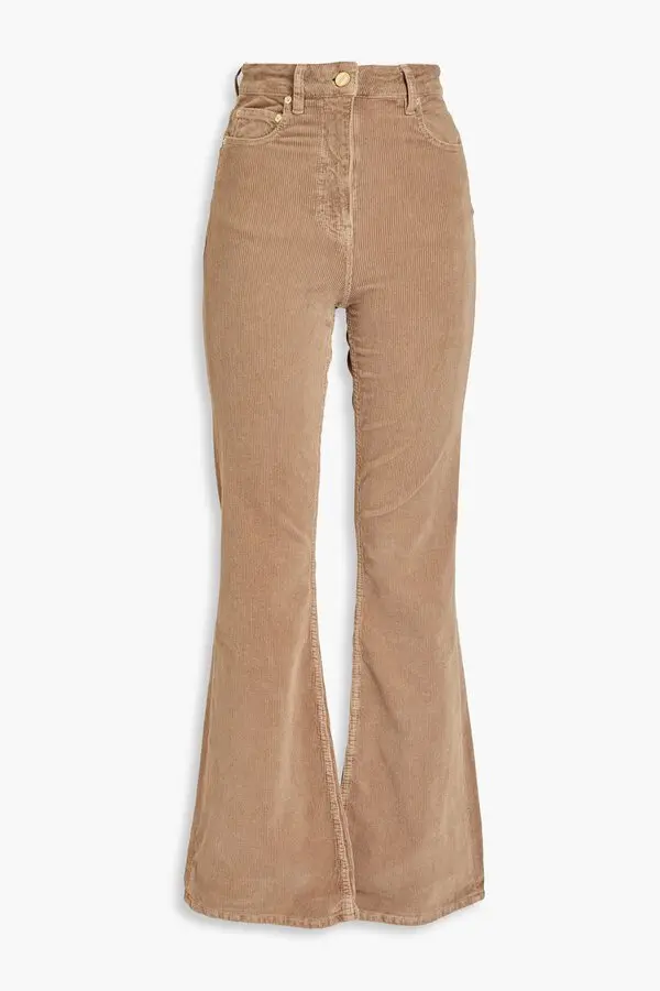 GANNI Cotton-blend Corduroy Flared Pants