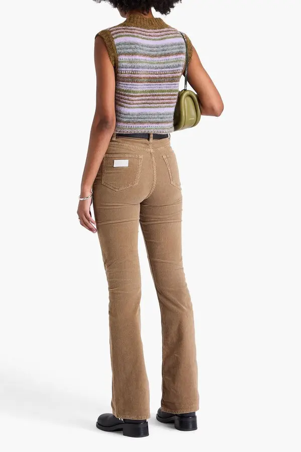 GANNI Cotton-blend Corduroy Flared Pants