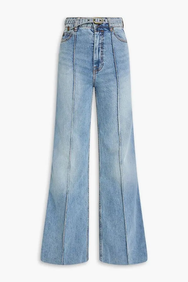 Zimmermann High-rise Wide-leg Jeans - Mid Denim