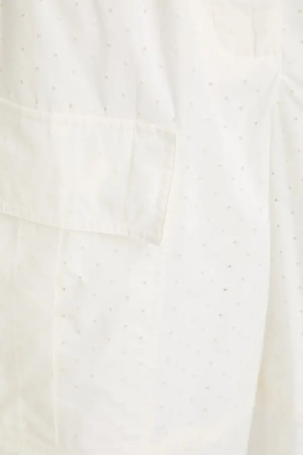 Zimmermann Lace-trimmed Perforated Cotton Cargo Pants