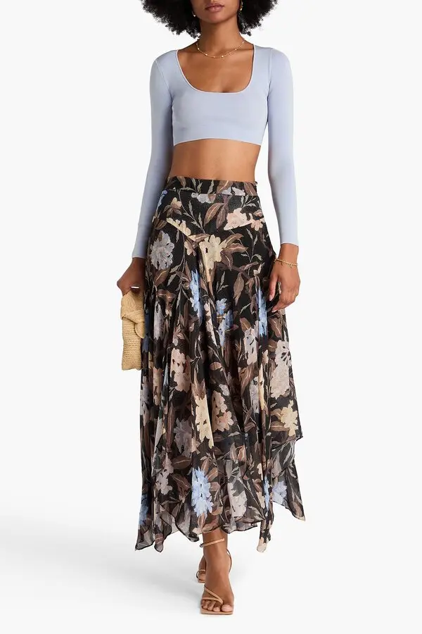 Zimmermann Cropped Metallic Knitted Top