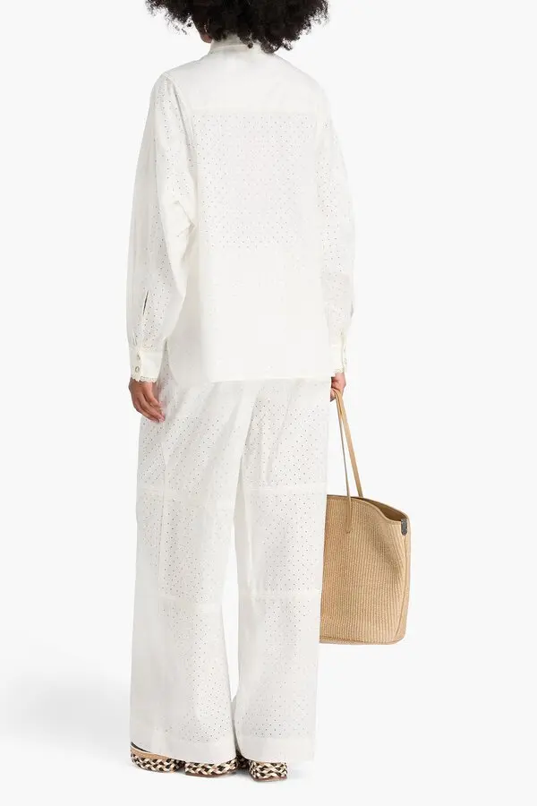 Zimmermann Perforated Cotton-poplin Shirt