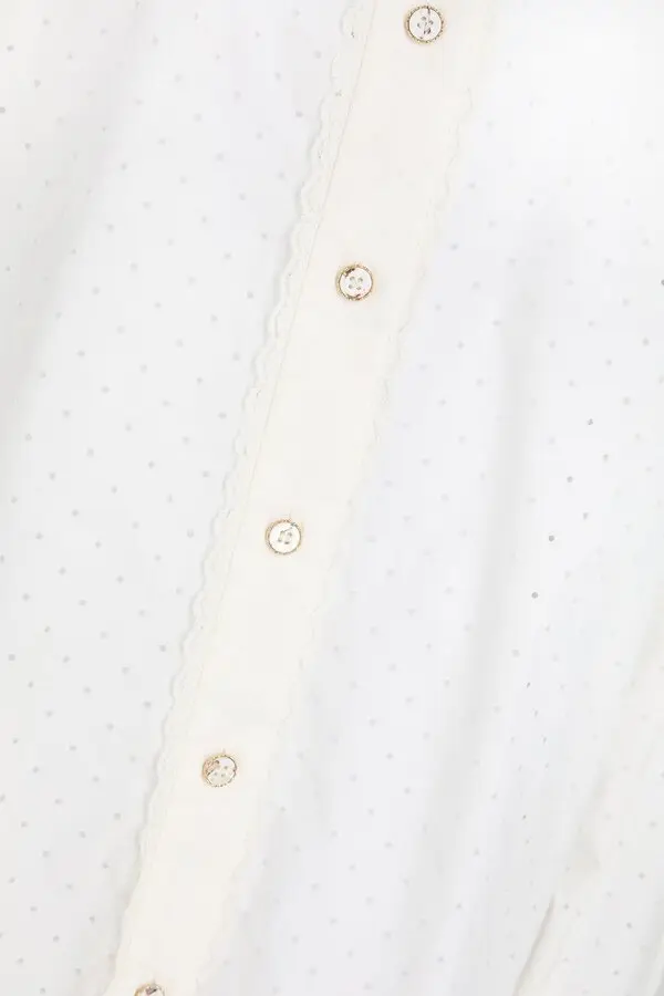 Zimmermann Perforated Cotton-poplin Shirt