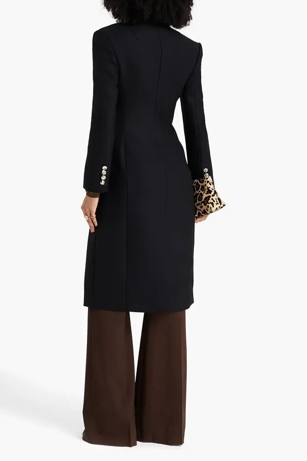 Zimmermann Double-breasted Wool-blend Twill Coat
