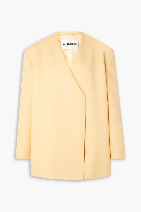JIL SANDER Oversized Wool-blend Twill Jacket