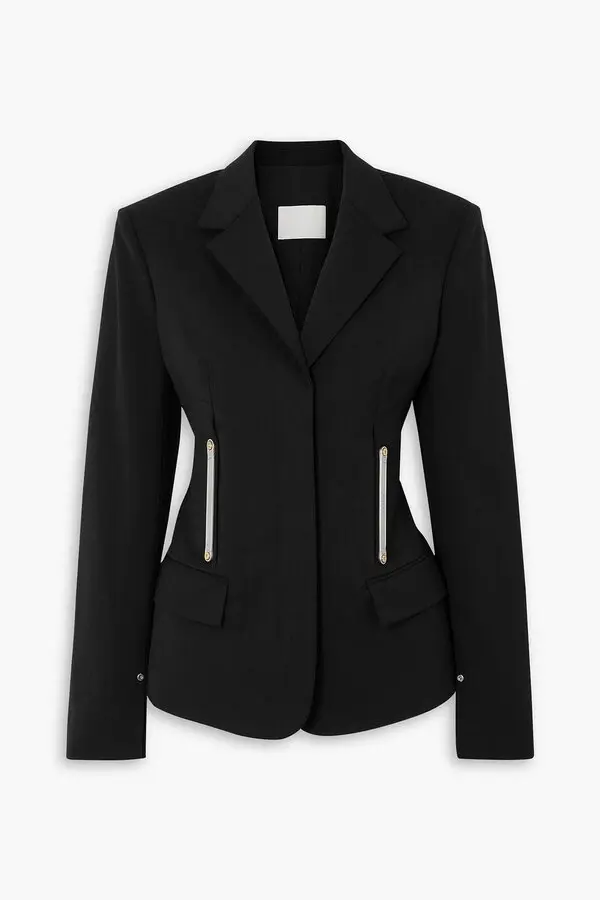 DION LEE Embellished Wool-blend Blazer