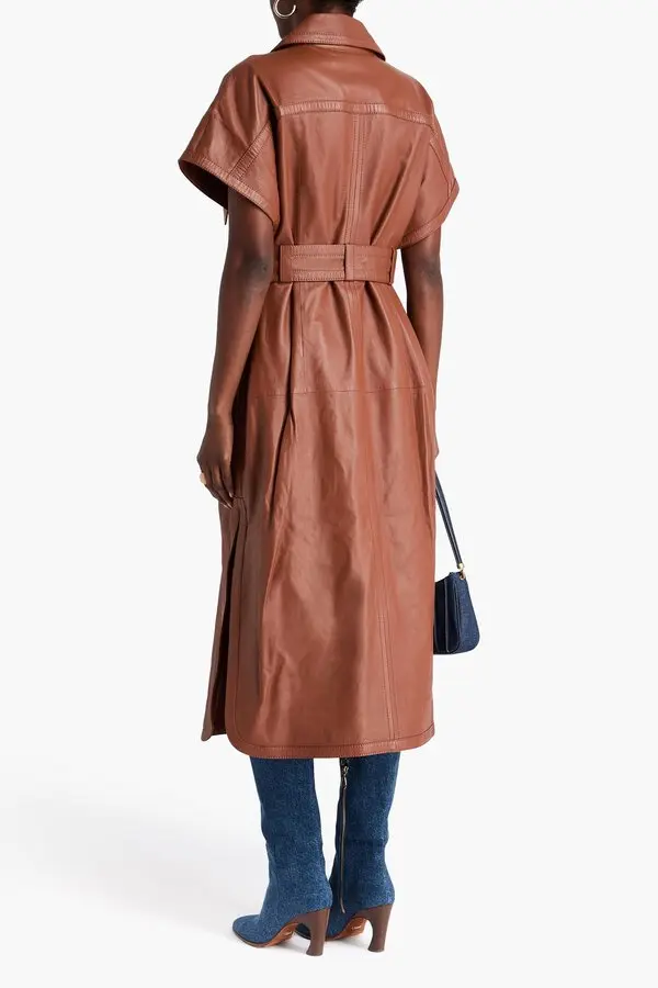 the temptation faux leather mini dress Faux Leather Dress - Leather Mini Dress - Open Back Mini Dress main image 1