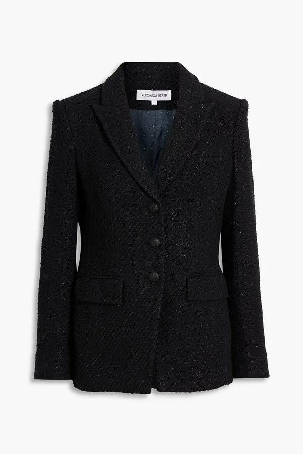 Veronica Beard Orlane Dickey Metallic Cotton-blend Tweed Blazer
