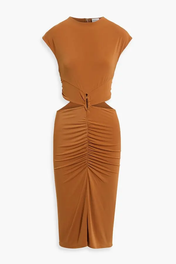 Herve Leger Women's The Gabrielle Dress - Brown - Size XXS - Tuscan