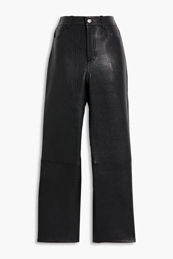 A.L.C. Cameron Cropped Textured Leather Pants