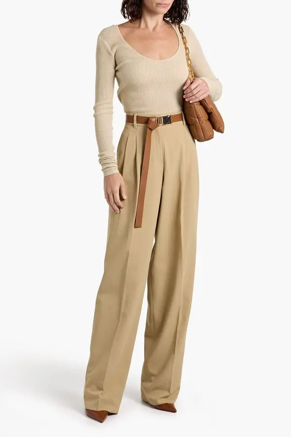Max Mara Ezio Belted Wide-leg Pants