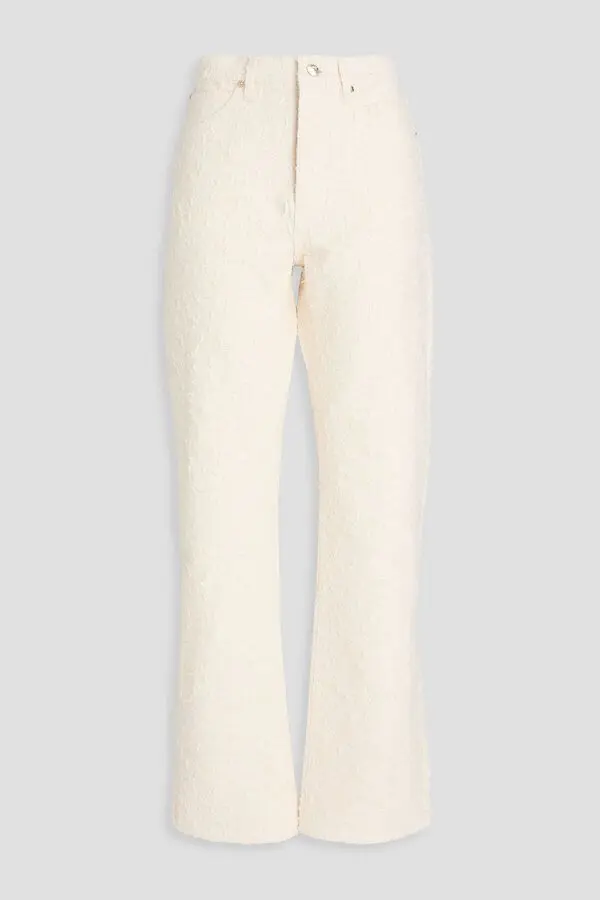 FRAME Denim Jacquard High-rise Straight-leg Jeans
