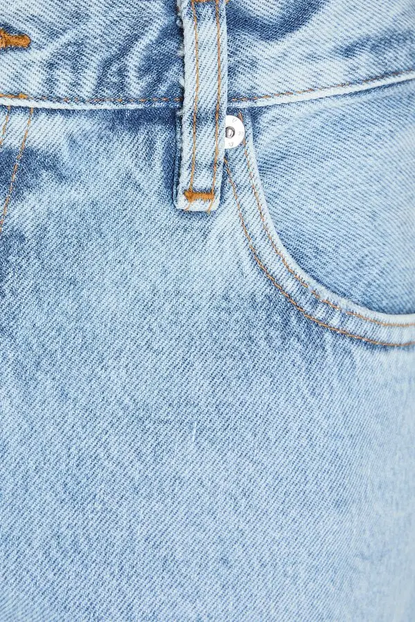 FRAME The Hang Cropped High-rise Straight-leg Jeans - Light Denim