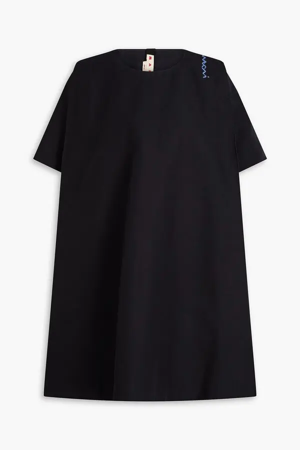 Marni Embroidered Cotton-cady Mini Dress
