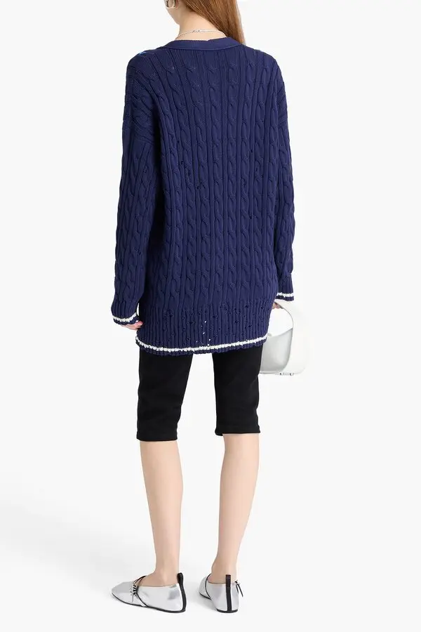 Marni Cable-knit Cotton Cardigan