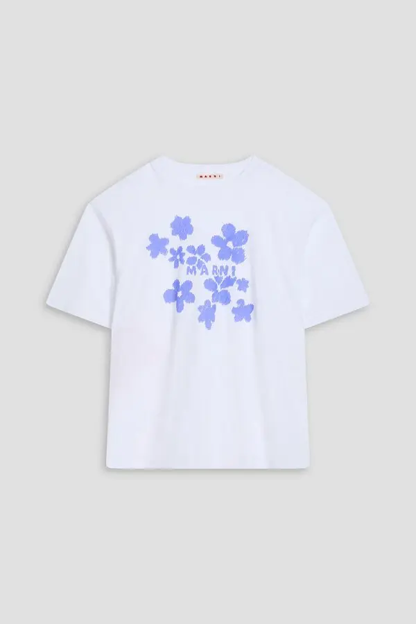 Marni Printed Cotton-jersey T-shirt
