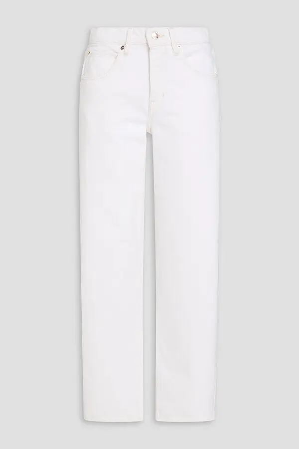 FRAME Low Slung Barrel Boyfriend Jeans - White