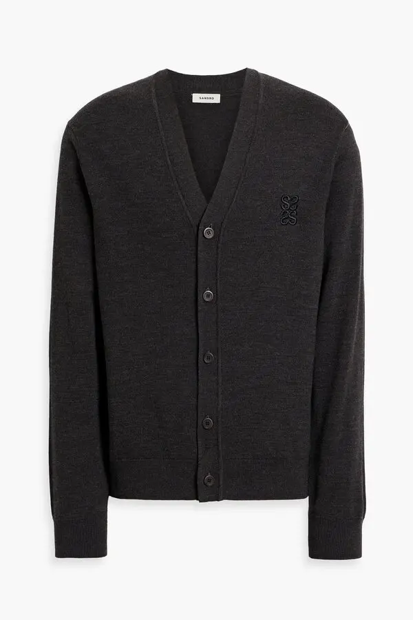 Sandro Appliquéd Wool Cardigan