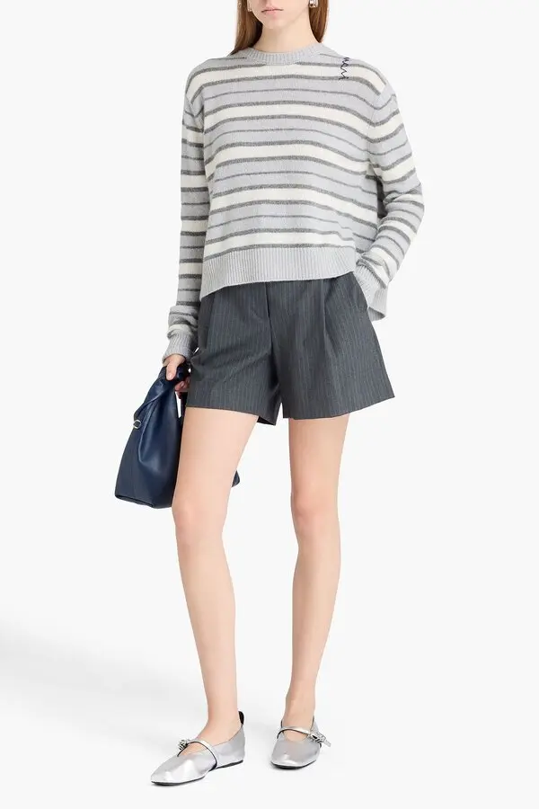 Marni Striped Wool And Cashmere-blend Sweater