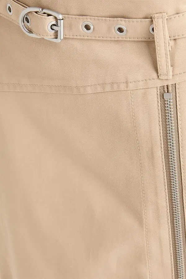 3.1 Phillip Lim Cotton-blend Twill Skirt With Zip Detail