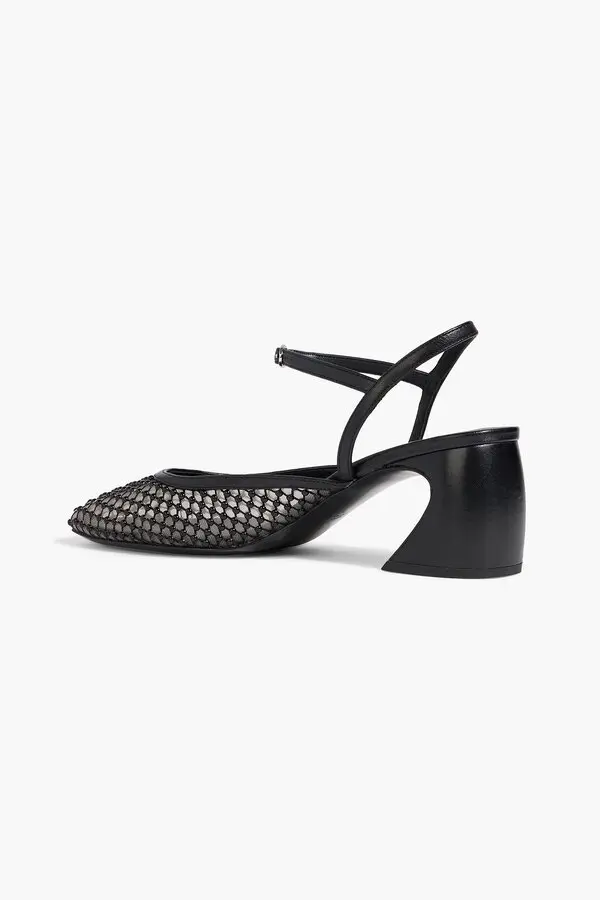 3.1 Phillip Lim Id Embellished Mesh Mary Jane Pumps