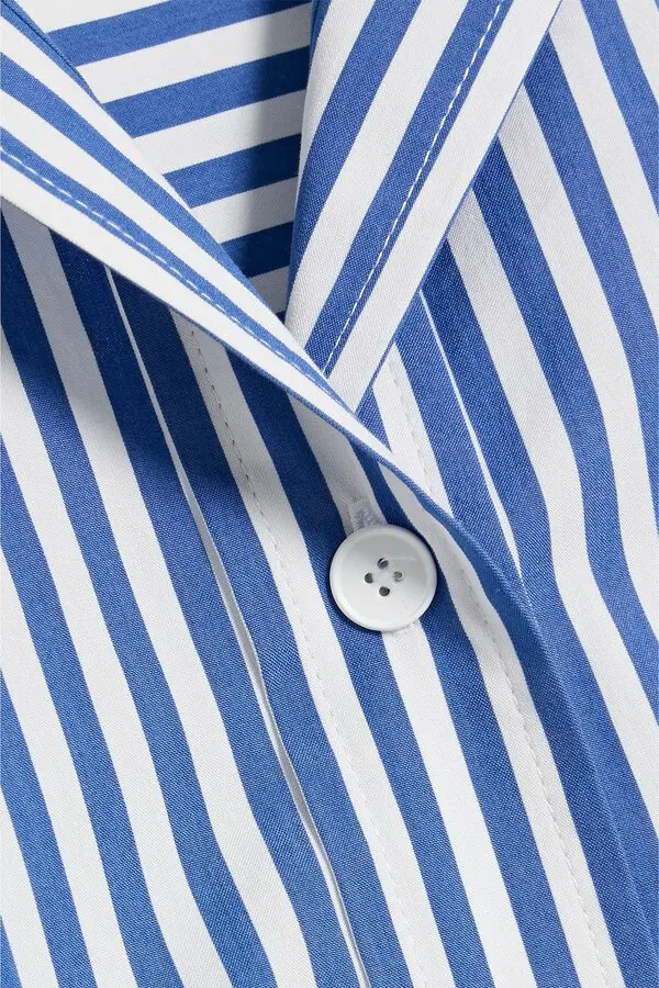 3.1 Phillip Lim Striped Cotton And Silk-blend Poplin Shirt - Blue