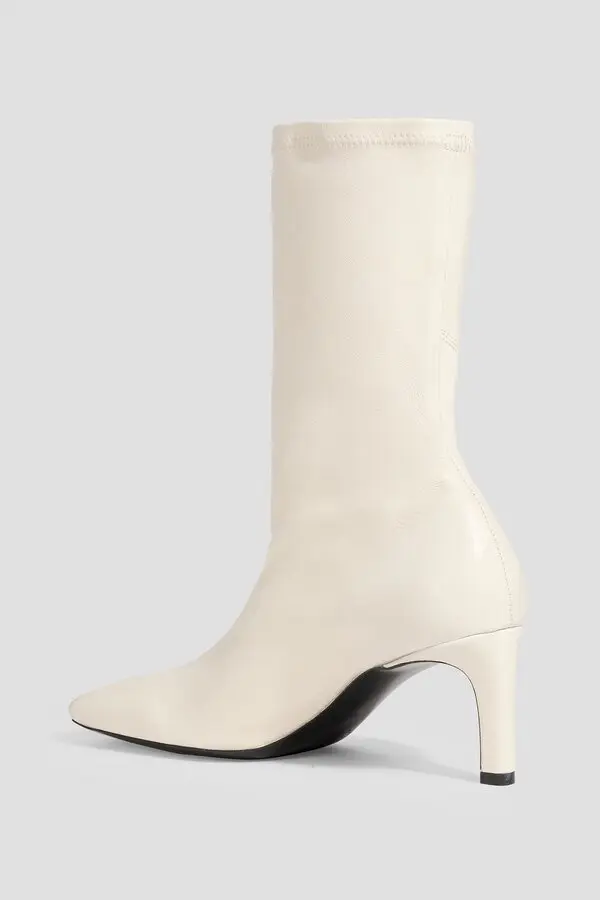 JIL SANDER Leather Sock Boots - Off-white